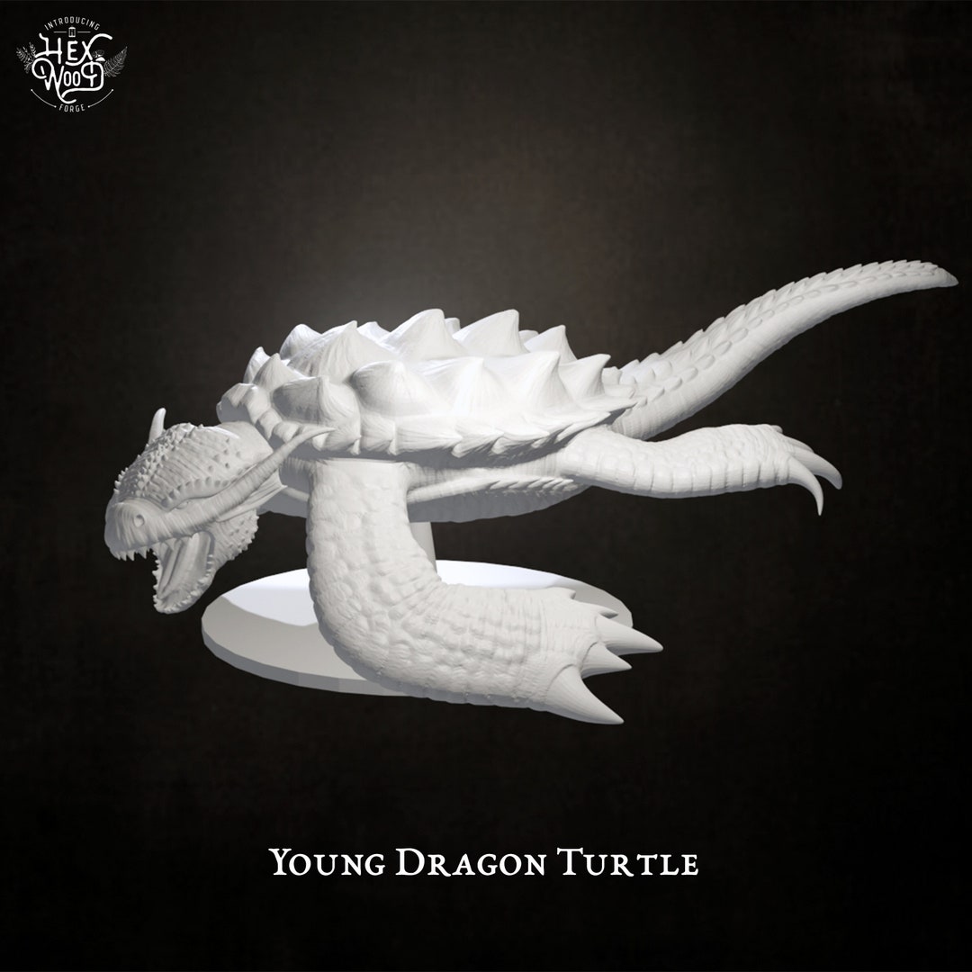Young Dragon Turtle Tabletop RPG Miniatures - Etsy