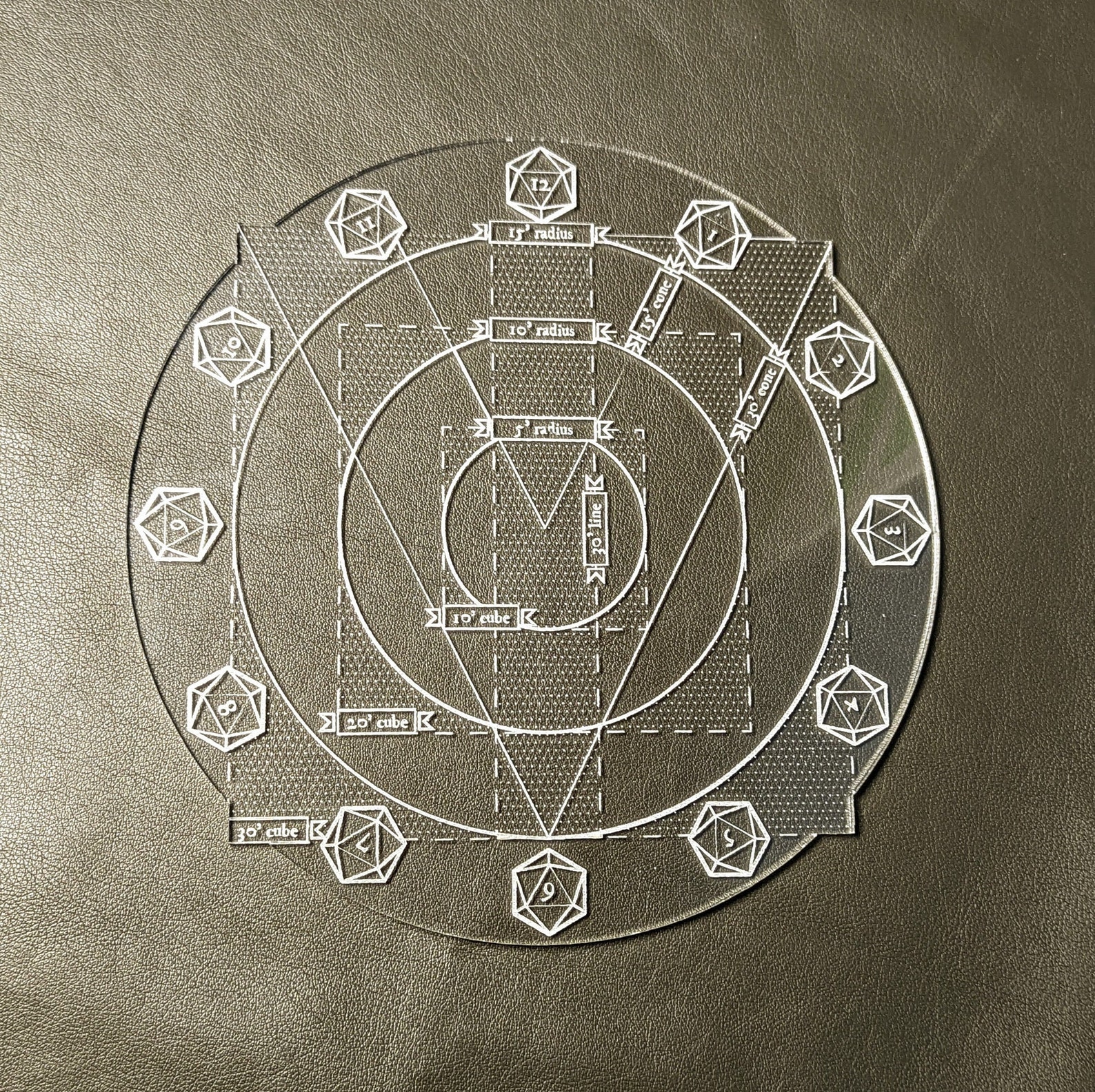 Area of Effect Universal Spell Template Tabletop RPG - Etsy