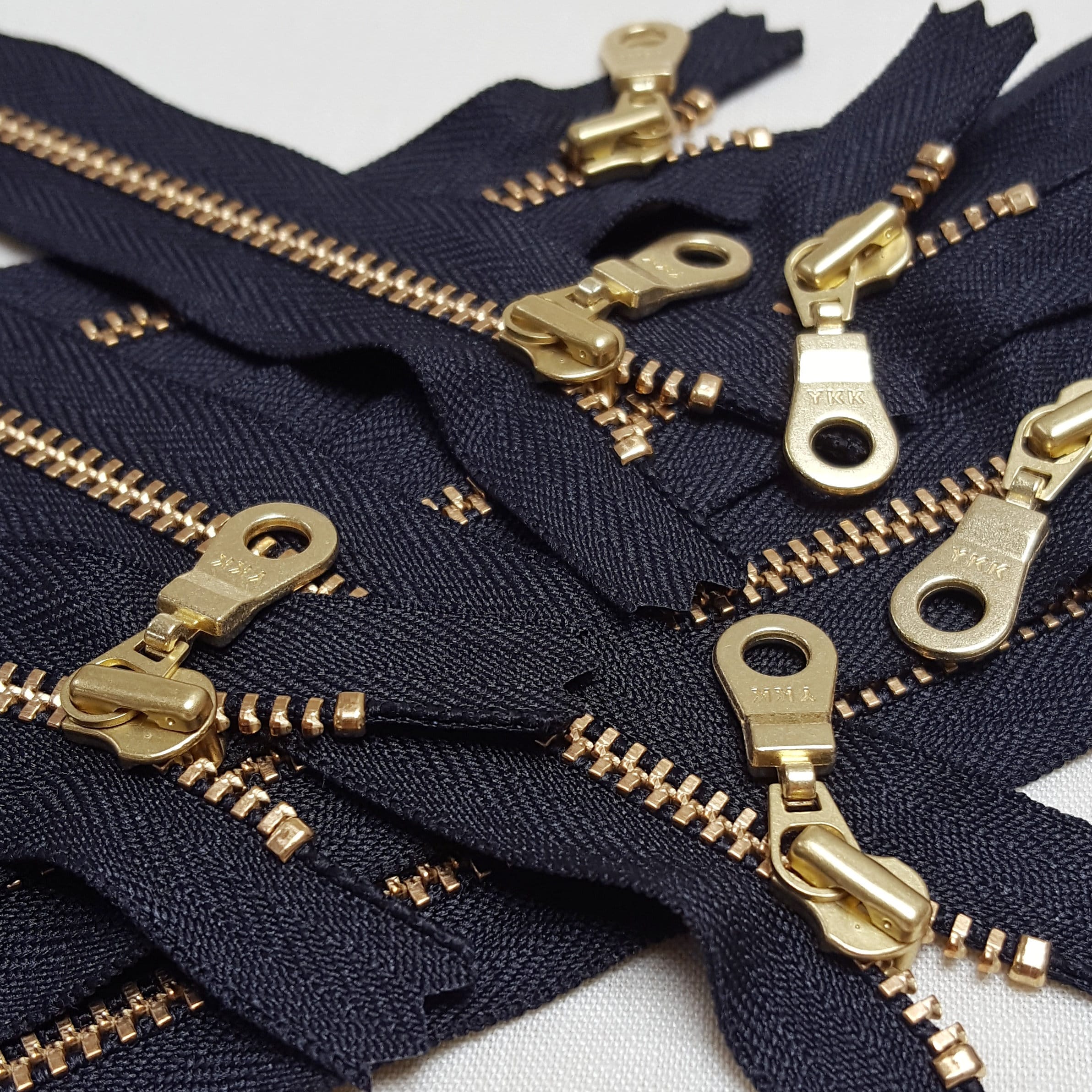 YKK BLACK 580 GOLD Brass Zipper 10 13 15 18 20 23 25 28 30 - Etsy UK