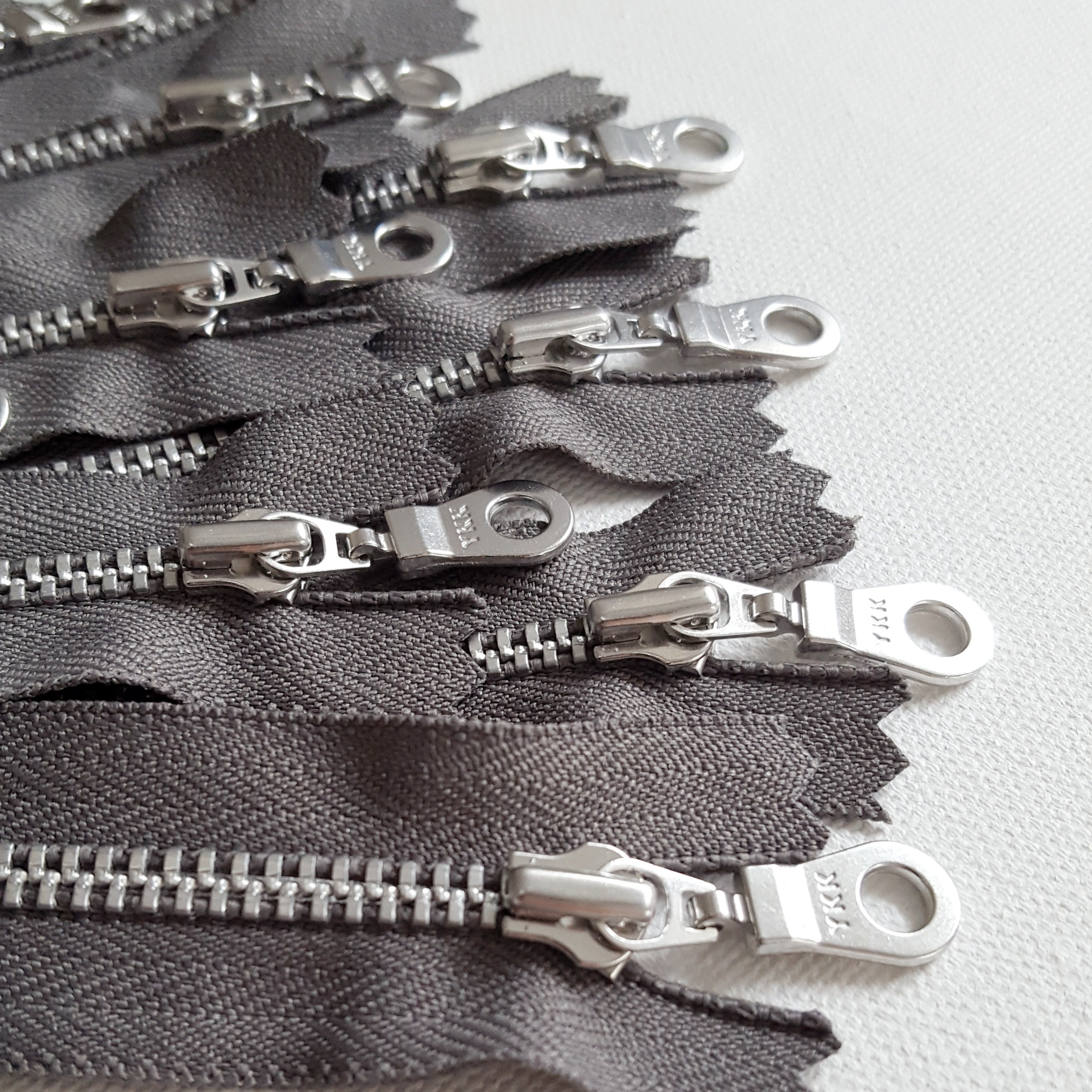 YKK Gun Metal 860 Silver Zipper - Etsy