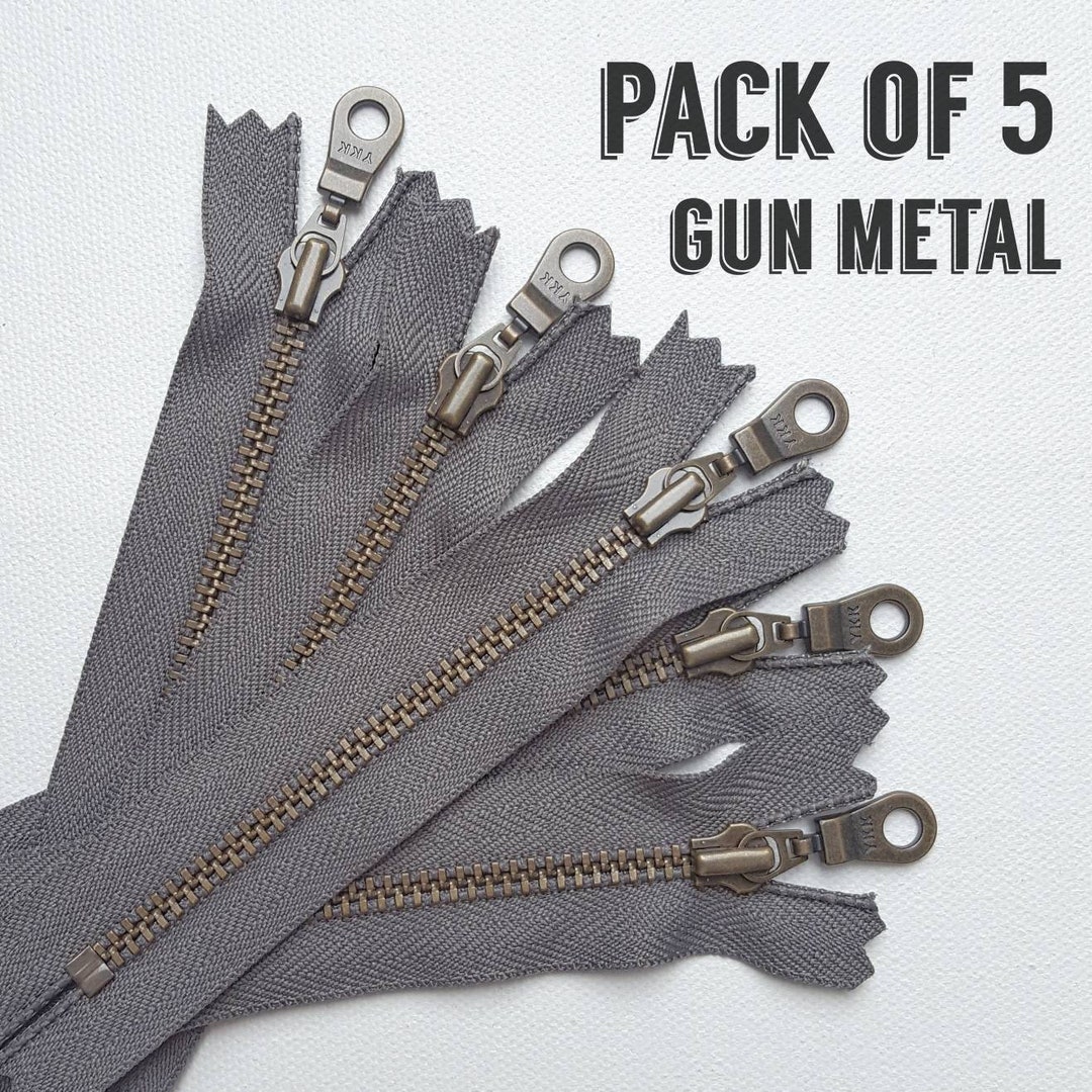 YKK GUN METAL (860) Antique Brass Zipper Doughnut Pull ***pack of 5 ...