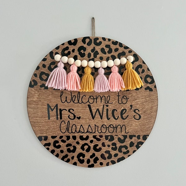 Welcome Cheetah Door Sign - Etsy