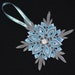 Handmade Snowflake CHRISTMAS Tree Decoration/ornament in Light - Etsy