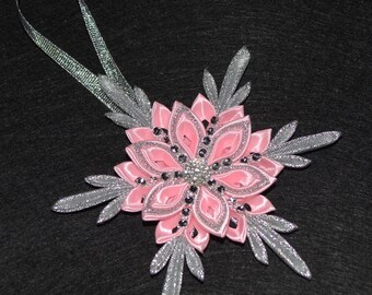 Handmade Snowflake CHRISTMAS Tree Decoration/ornament in Light Blue ...