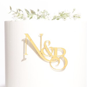 Custom Acrylic Initial Cake Charm Wedding Engagement Anniversary ...