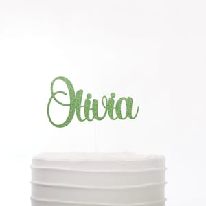 Custom Name Glitter Cake Topper: Personalized Party Decor - Etsy