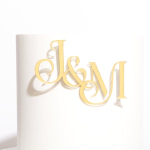 Custom Acrylic Initial Cake Charm Wedding Engagement Anniversary ...