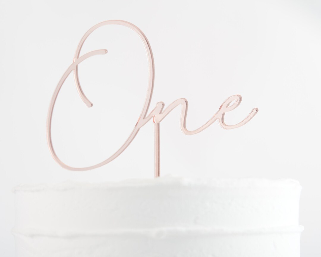 One 1st Birthday Acrylic Cake Topper in Choice of Size and Color Age ...