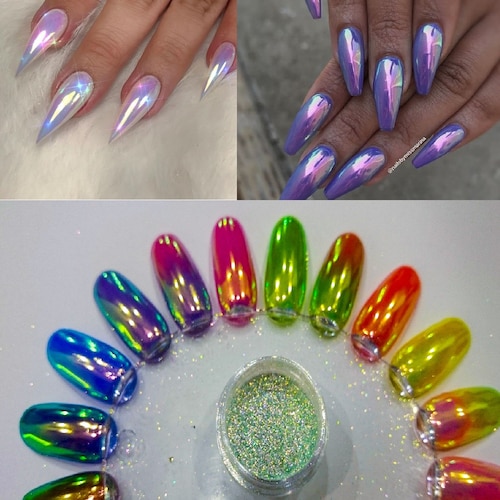 Blue Chrome Powder Metallic Pigment for Nail Art 0.5g - Etsy