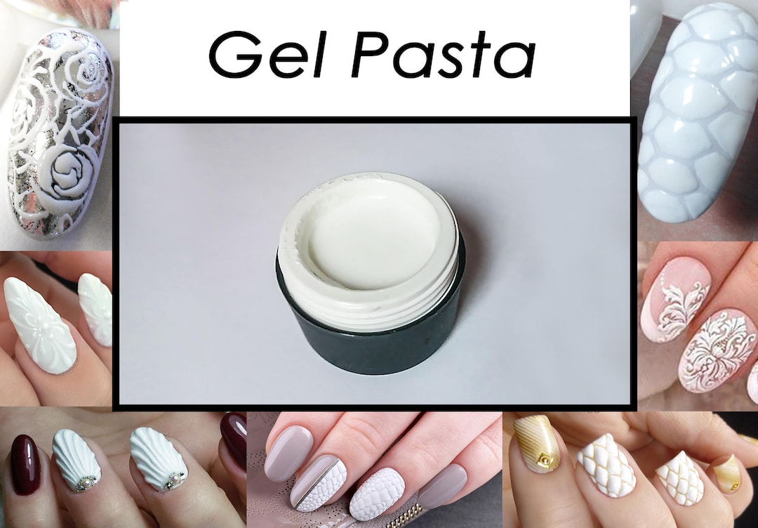 3D White Gel , Volume Gel Pasta ,texture Gel , Molding Gel Pasta Nail ...