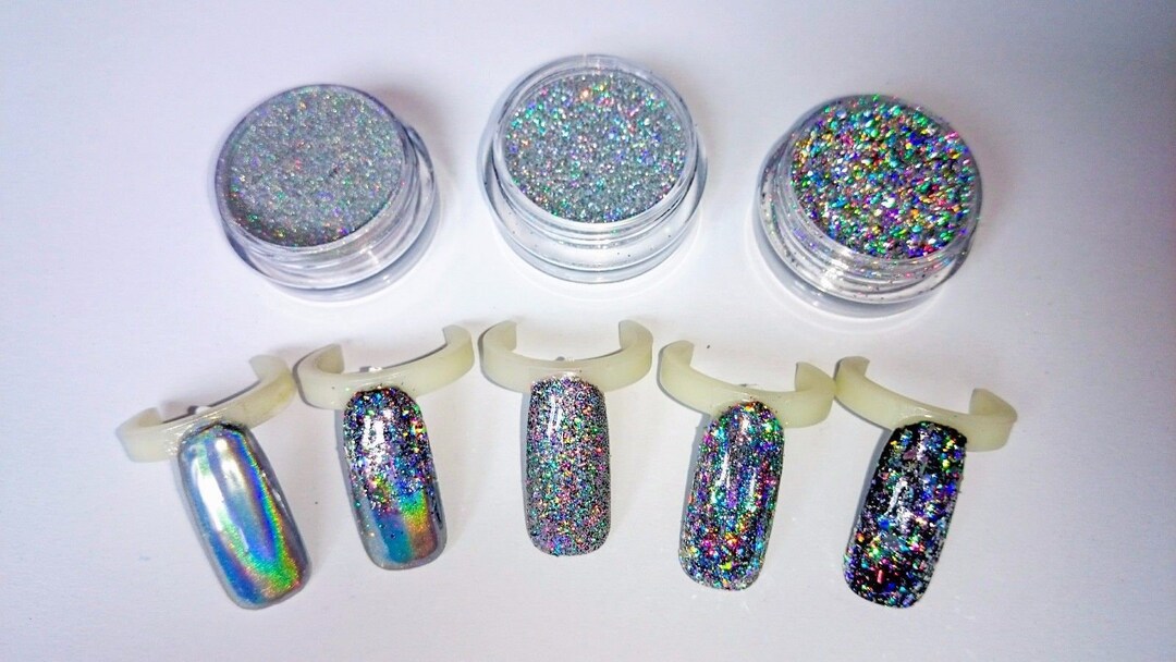 Holographic Set Power, Galaxy Holo Pigment, Rainbow Laser Glitters ...