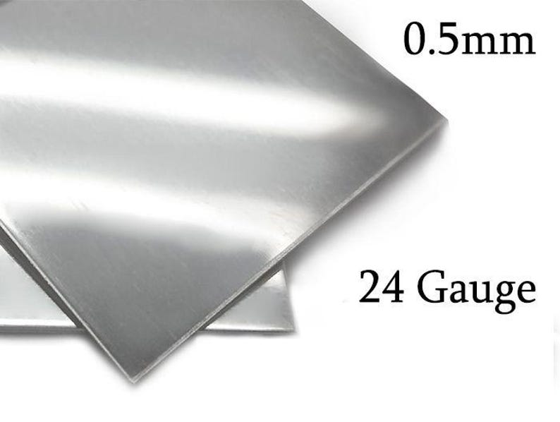 1pc Sterling Silver 925 Sheet, Size 10x10cm, 10x5cm, Thickness 0.5mm 24 ...