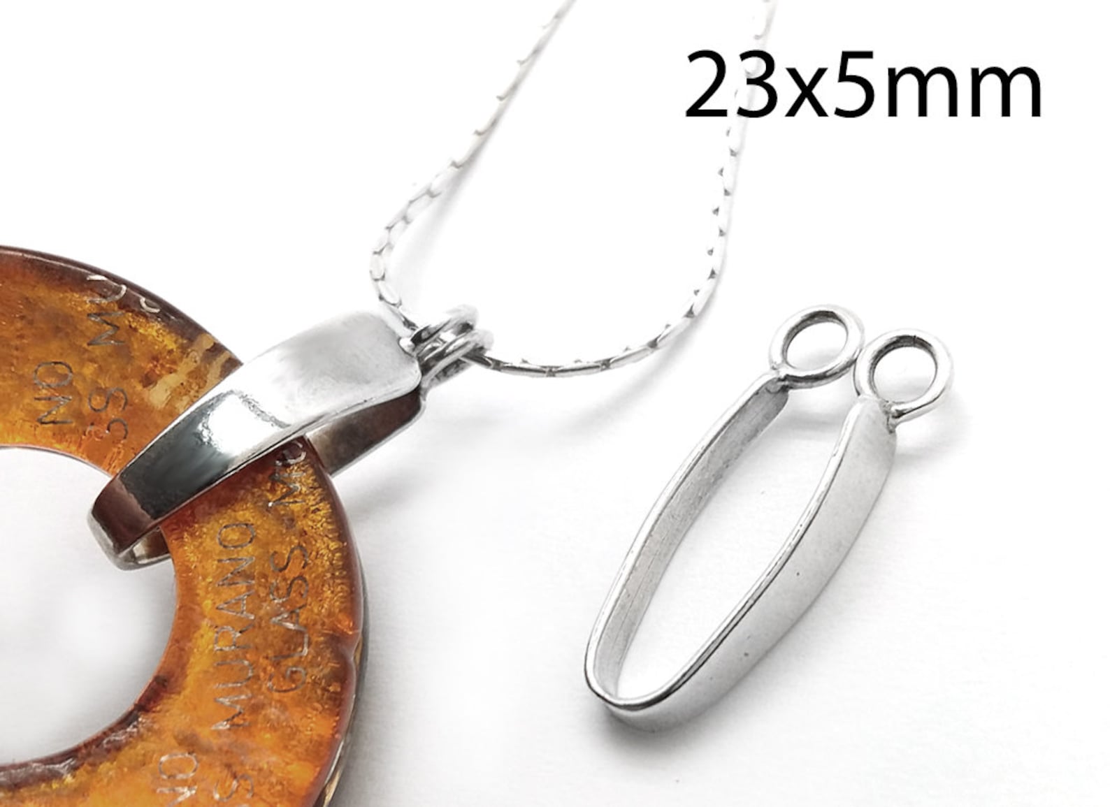 2pcs Bail Donuts Holder Sterling Silver 925 Stone Holder - Etsy