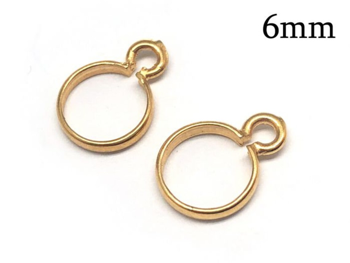 30 Pcs/pk Crimp Bezel Cup 6 Mm Round Shaped One Loop in - Etsy