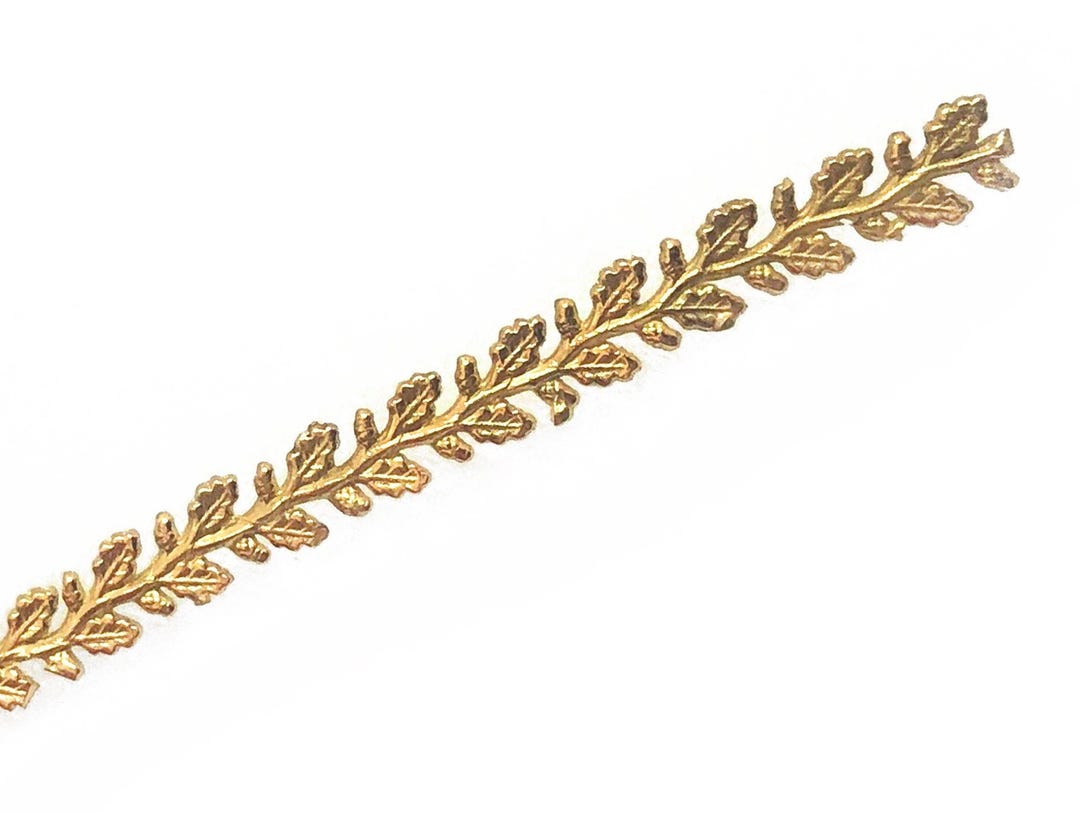 5pcs Bezel Wire With Leaves 70mm - Brass Gallery Wire, Floral Gallery ...
