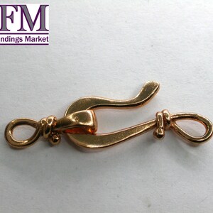 4 Sets/pkg Decorative Hook and Eye Locks in Brass, Size: Hook 24.5mm ...