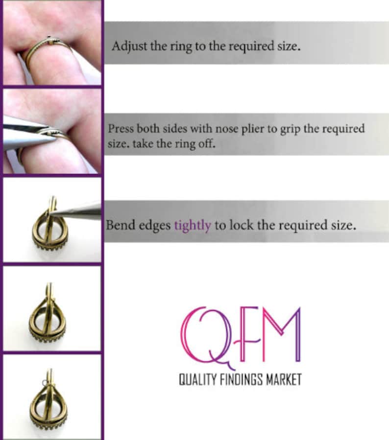 1pcs Brass Adjustable Oval Locking Ring Bezel Cup Settings | Etsy