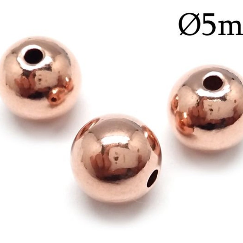 Rose Gold Spacer Beads - Etsy