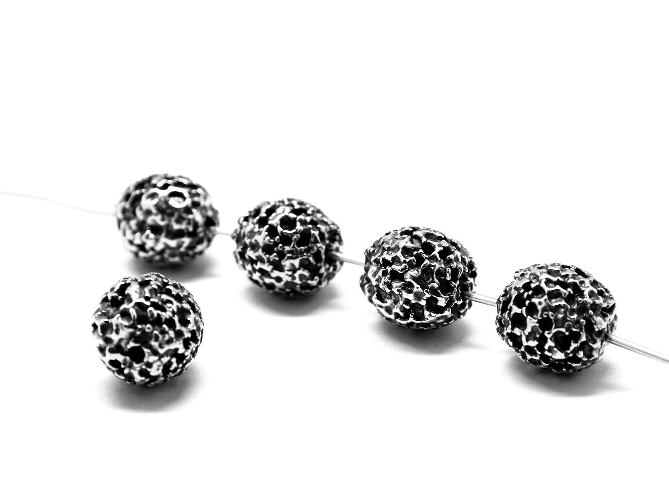 1pc Sterling Silver 925 Bead Hollow Meteorite Bead Tube - Etsy