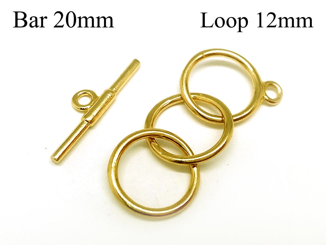 3sets Brass Three Loops Toggle Clasp Loop 12mm Bar 20mmClasp | Etsy