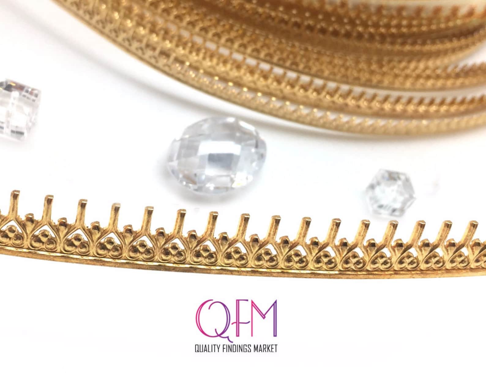 1foot (30.5cm) X 5.6mm Brass Bezel Wire Crown Pattern - Brass Gallery ...