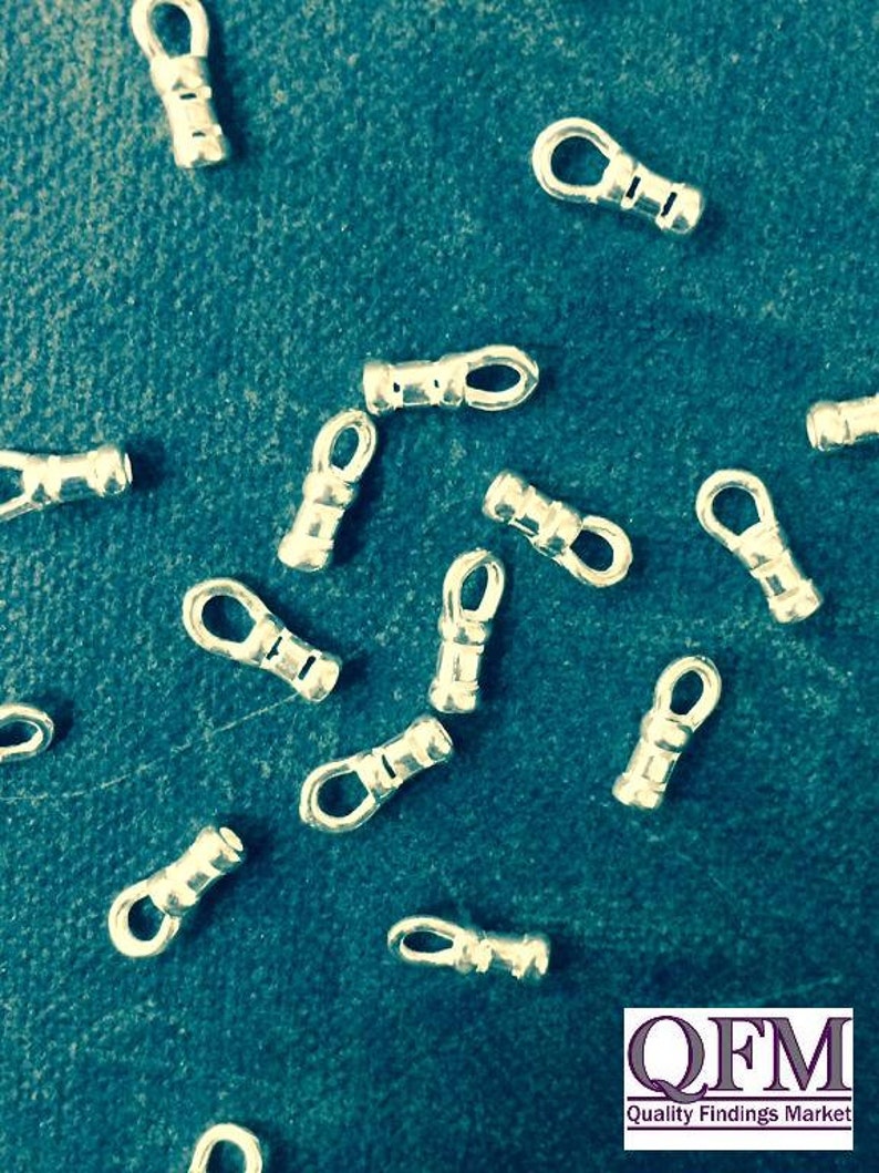 10pcs Sterling Silver 925 Chain End Caps – Multiple Sizes From 0.7mm to ...