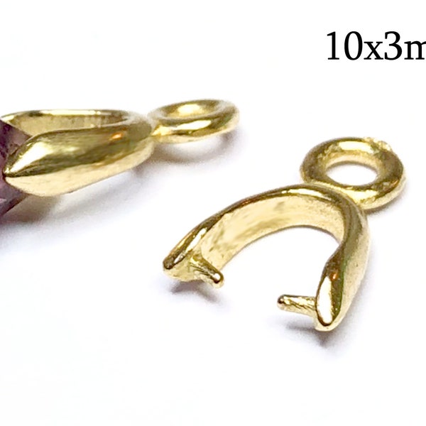 14k Gold Pinch Bail - Etsy