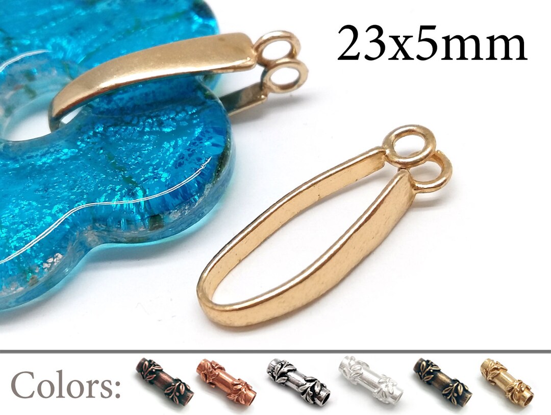 3pcs Bail Donuts Holder Stone Holder Size 23x5mm - Pinch Bail, Donuts ...