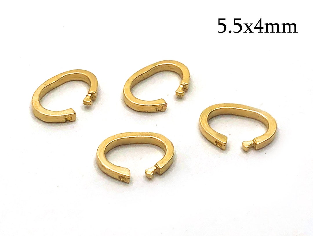 2pcs Solid Gold 14K Lock in Jump Rings Oval 5.5x4mm 14K - Etsy