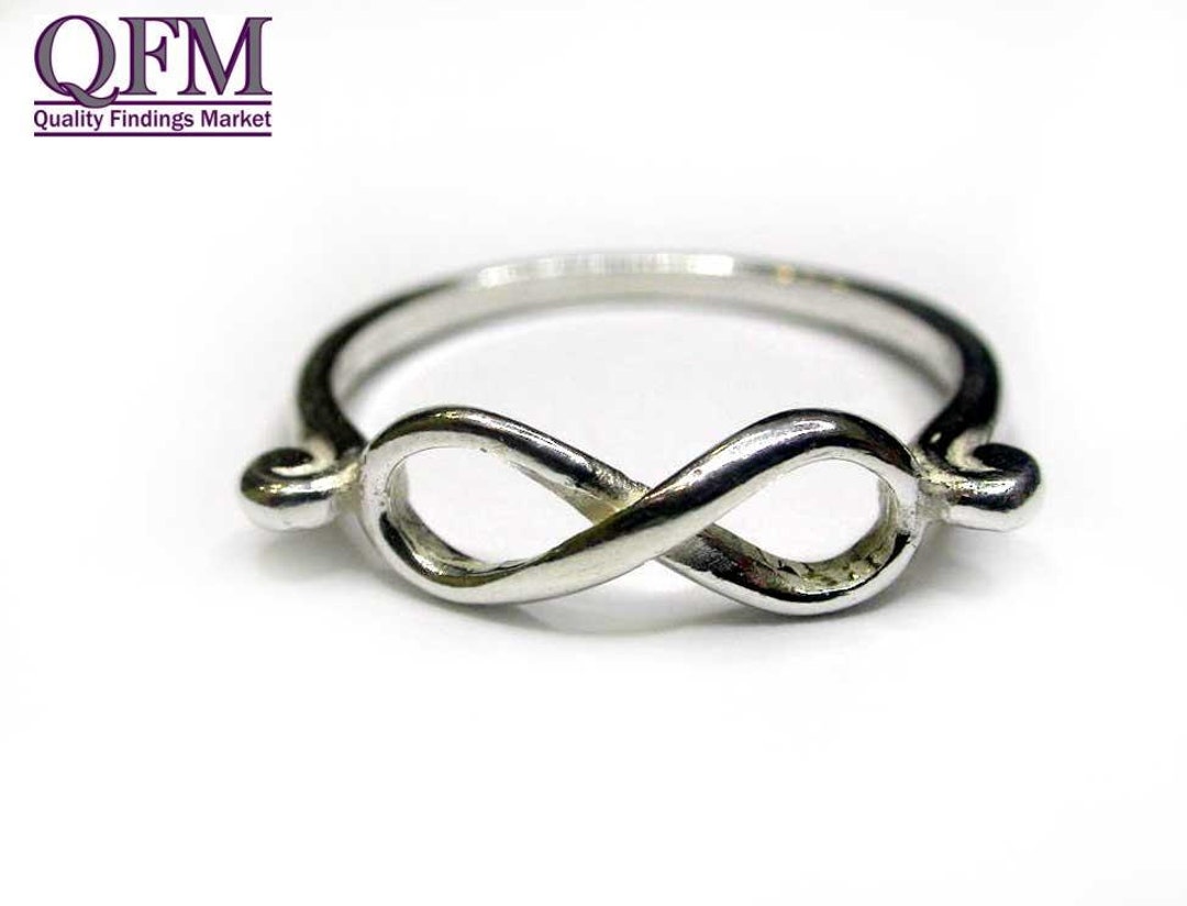 2 Stück Sterling Silber Classic Infinity Ring Größe 7 Finish: - Etsy.de
