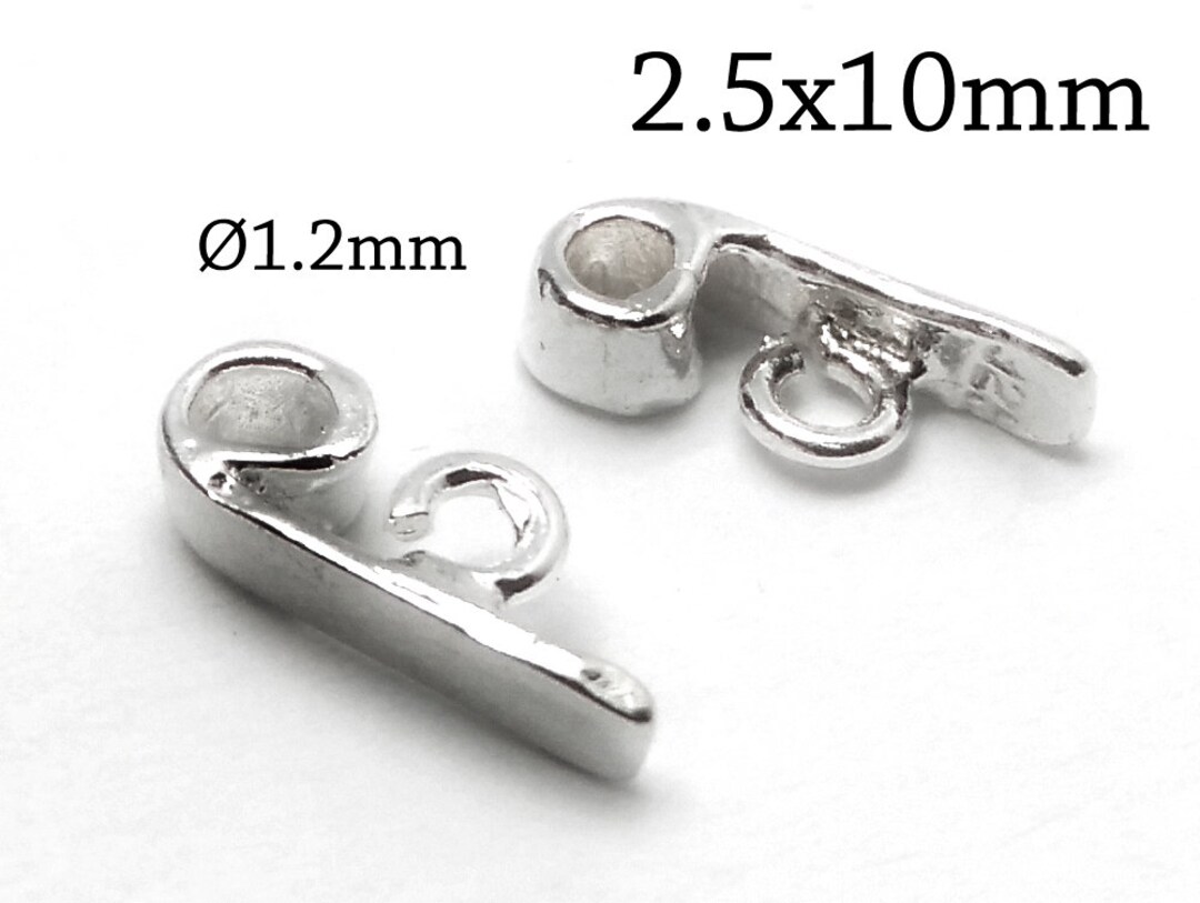 10pcs Sterling Silver 925 Pendant Bail With Open Loop, Pendant ...