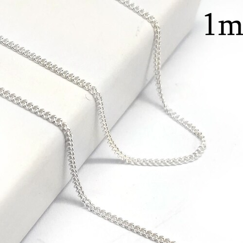 1m 3.28 Feet Sterling Silver Beaded Chain 1mm 2mm Bead - Etsy