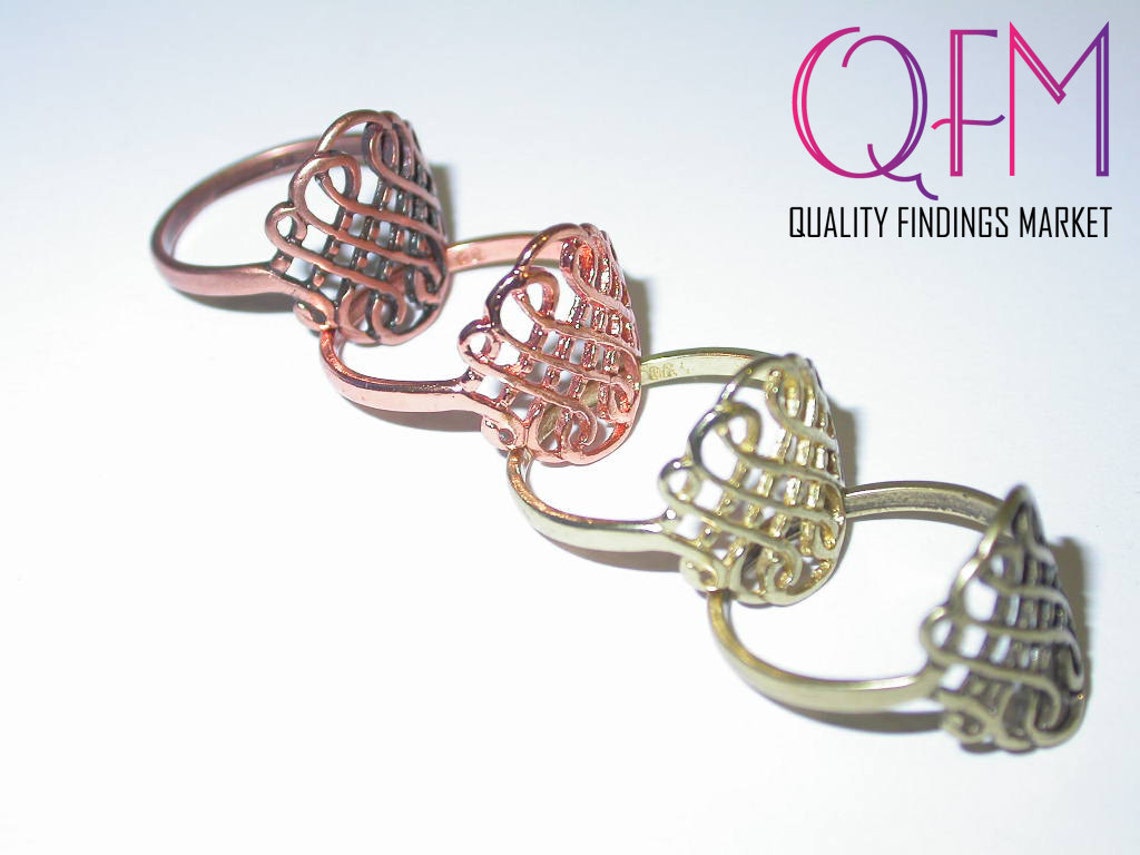 5 Pcs Knot Celtic Ring Antique and Shiny Brass Antiqueand and - Etsy