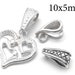 5pcs Loop Pendant Bails Sterling Silver 925, Pendant Connection - Size ...
