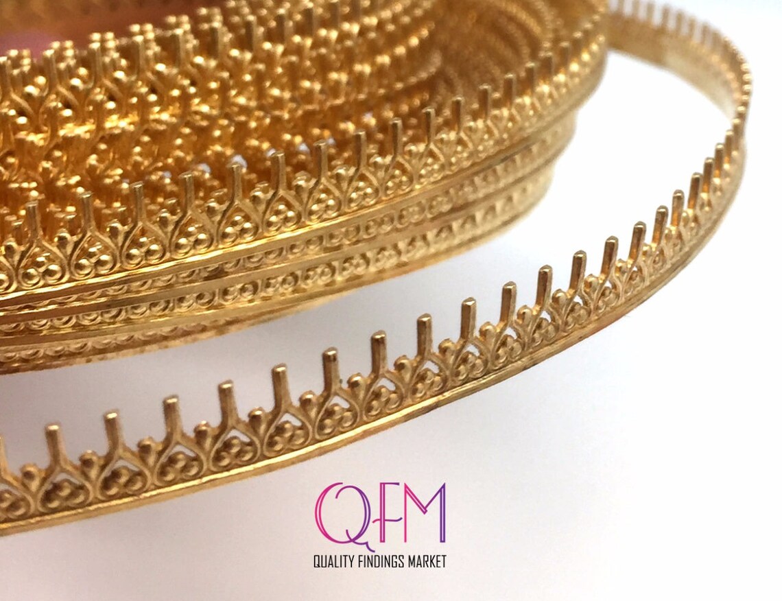 1foot (30.5cm) X 5.6mm Brass Bezel Wire Crown Pattern - Brass Gallery ...