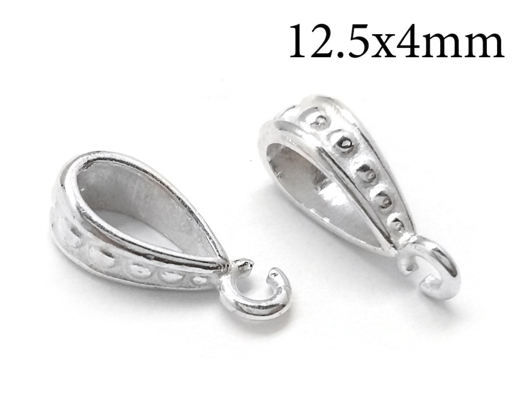 5pcs Loop Pendant Bails Sterling Silver 925, Pendant Connection - Size ...