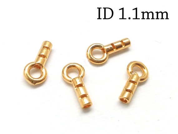 10pcs Crimp End Cap 24K Gold Plated End Cap ID 1.1mm JBB | Etsy