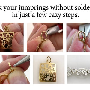 1pc Solid Gold 14K Lock in Jump Rings Round 6mm, JBB Findings, 14K ...