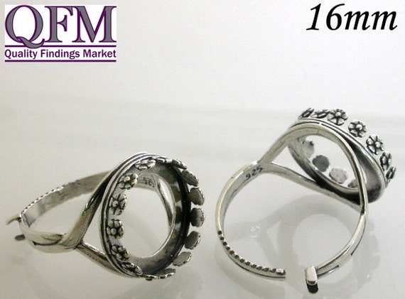 1pc 16mm Adjustable Locking Ring Sterling Silver 925 Round - Etsy