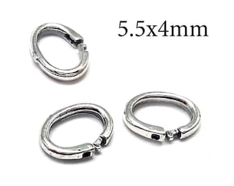 10pcs Sterling Silver Lock in Jump Rings Round - Sterling Silver 925 ...