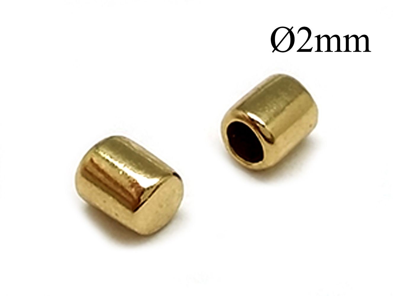 20pcs Brass Crimp End Cap ID 2mm Cord Ends Caps Jewelry - Etsy UK