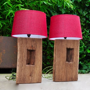 Rustic Oak Lamp - Etsy