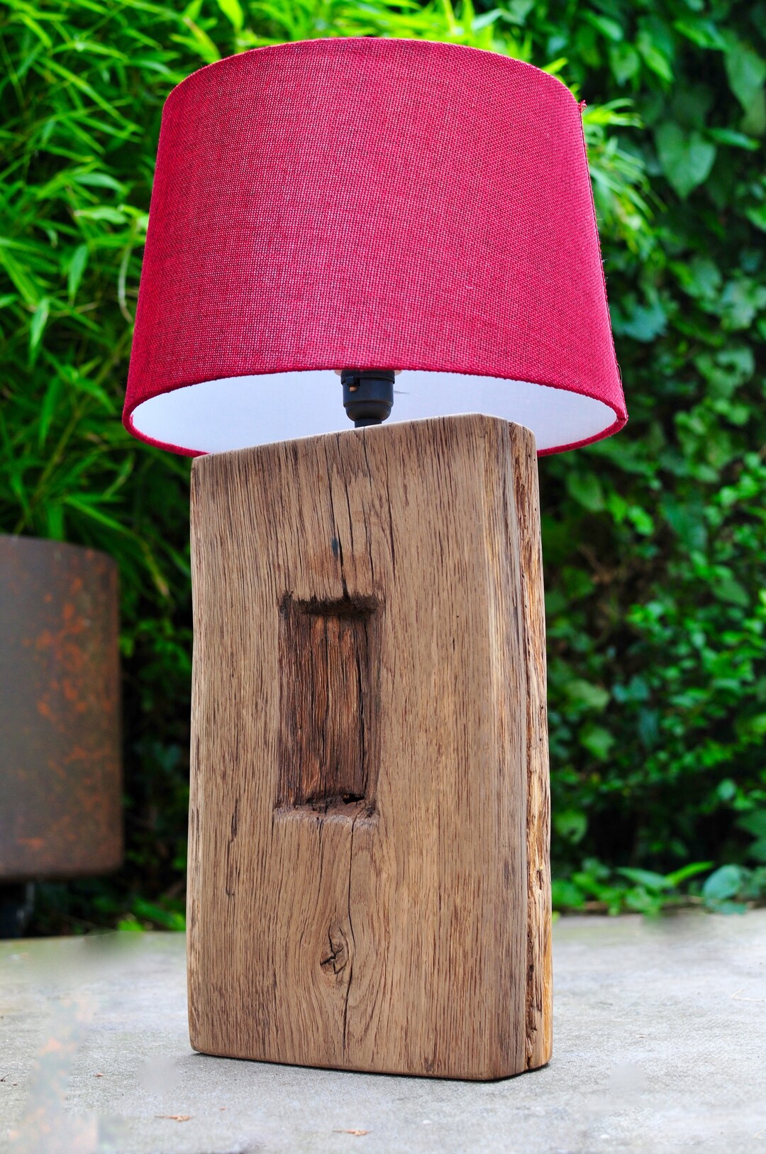 Rustic Oak Lamp - Etsy