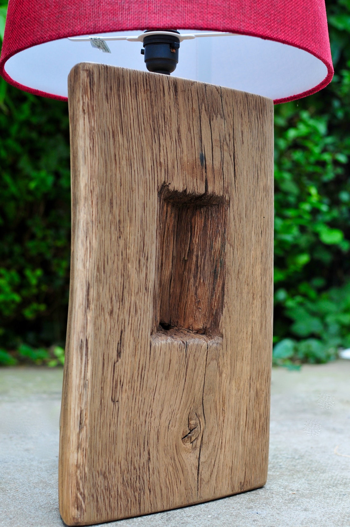 Rustic Oak Lamp - Etsy