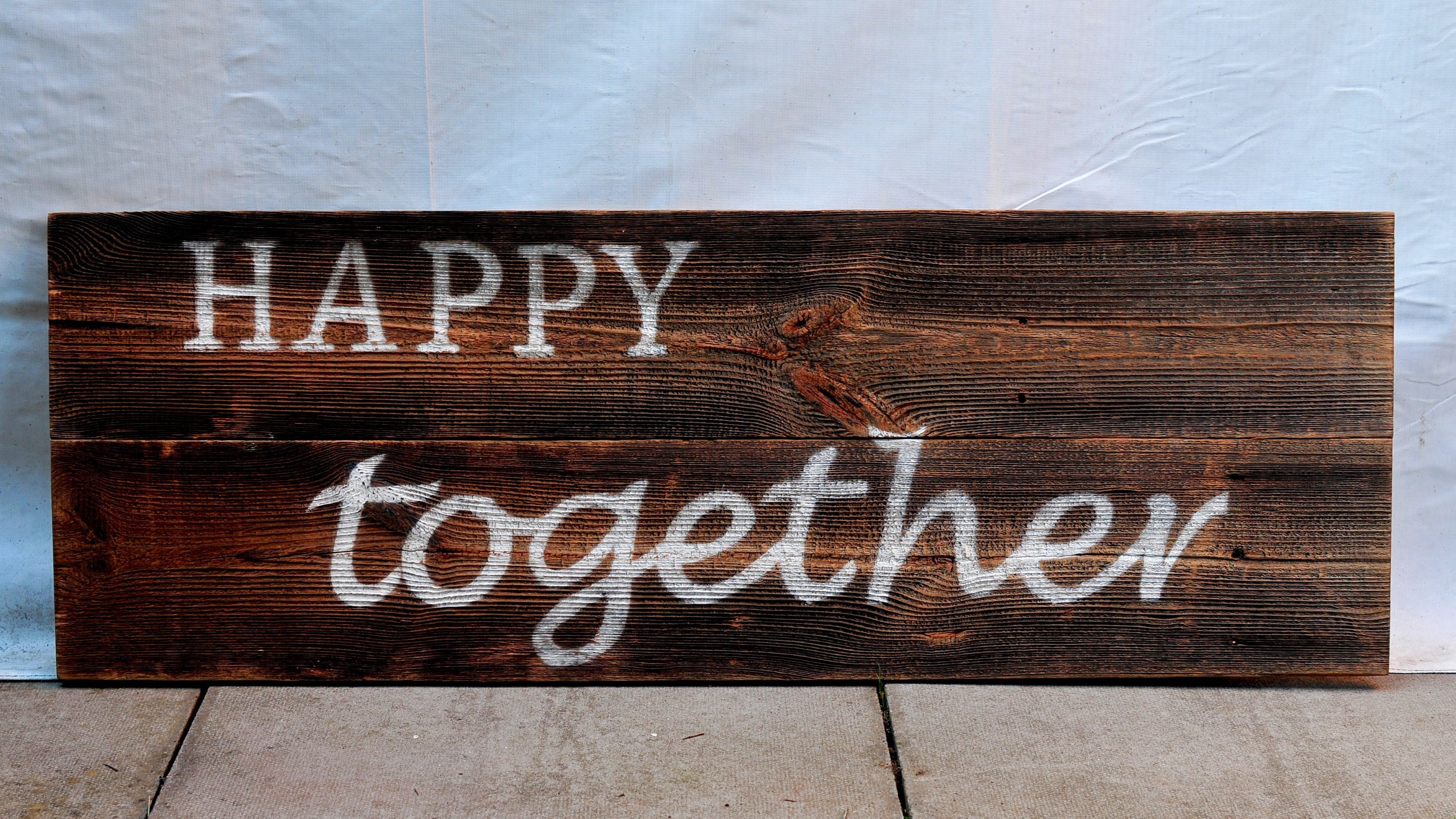 Rustic 'HAPPY Together' Sign - Etsy