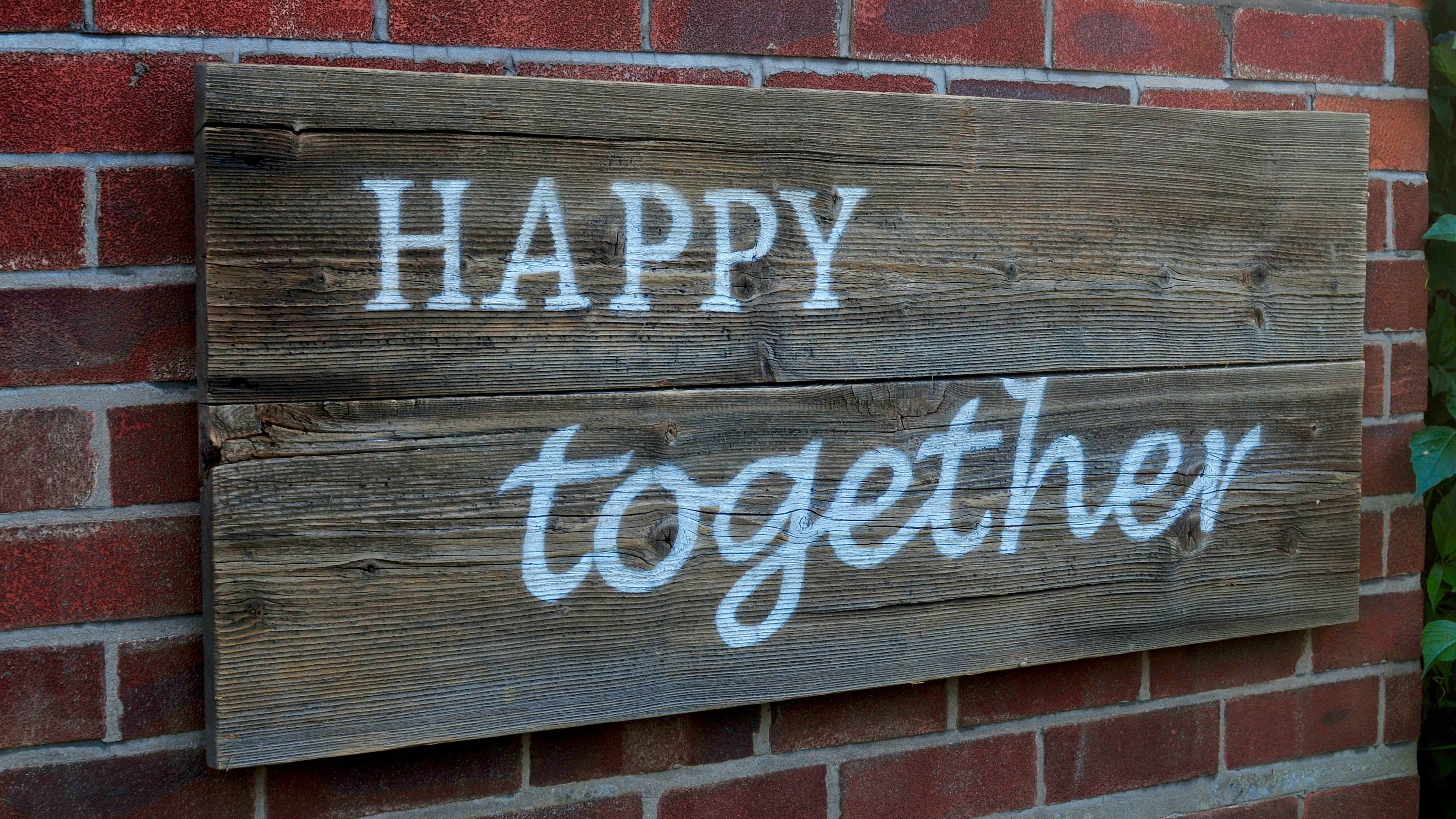 Rustic 'HAPPY Together' Sign - Etsy