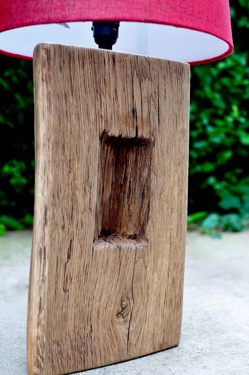 Rustic Oak Lamp - Etsy