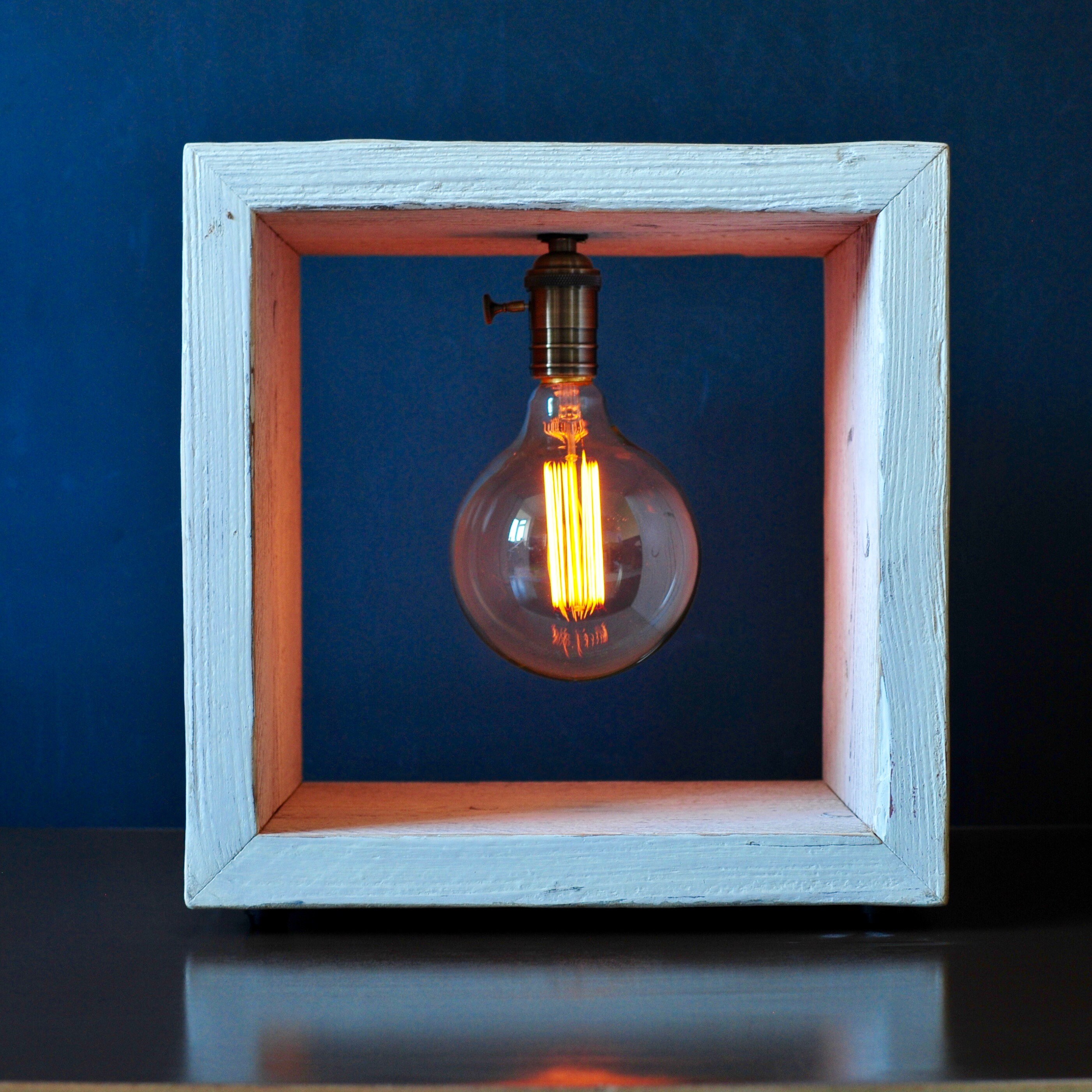 Box Lamp - Rustic Wood Home Decor - Etsy UK