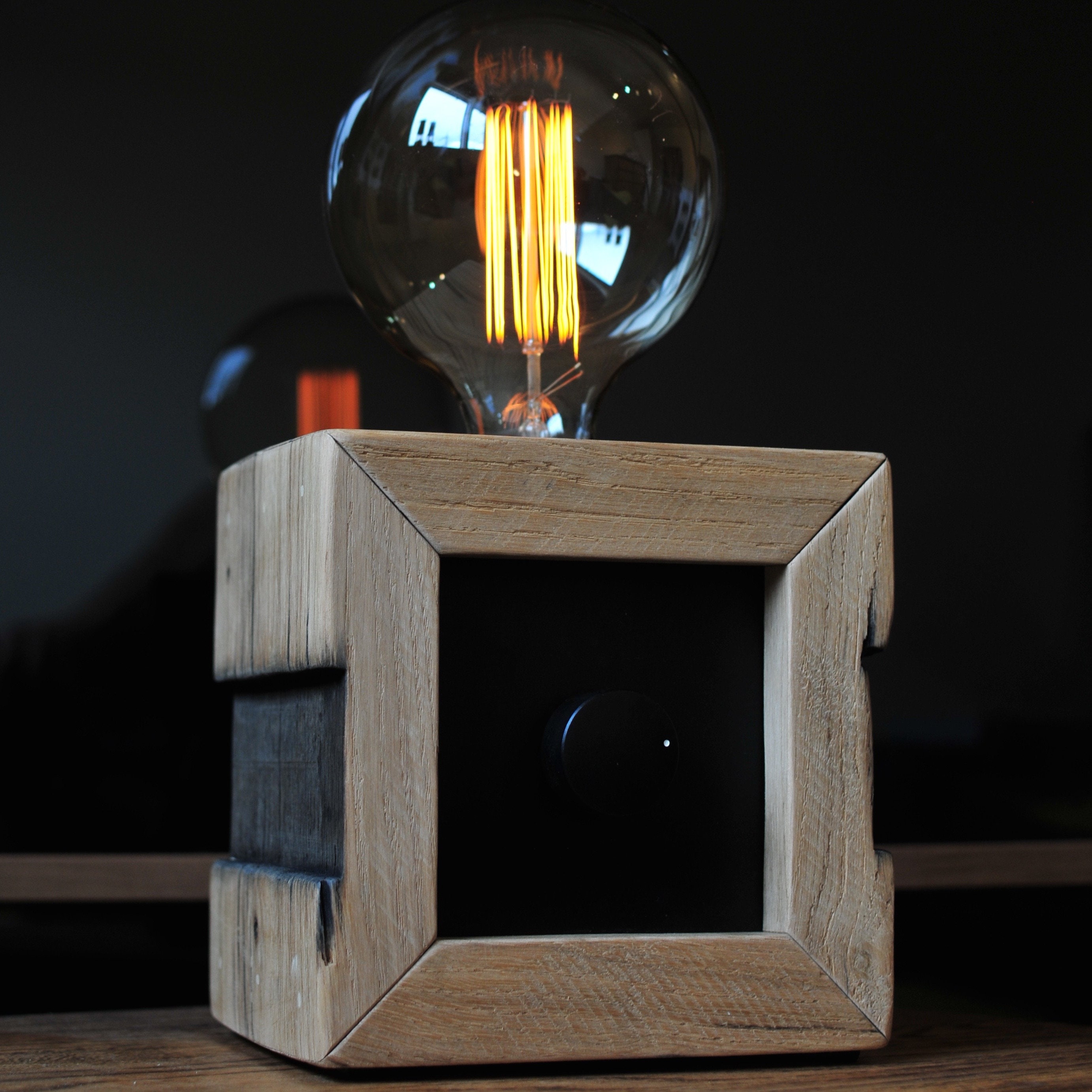Reclaimed Oak Lamp - Etsy
