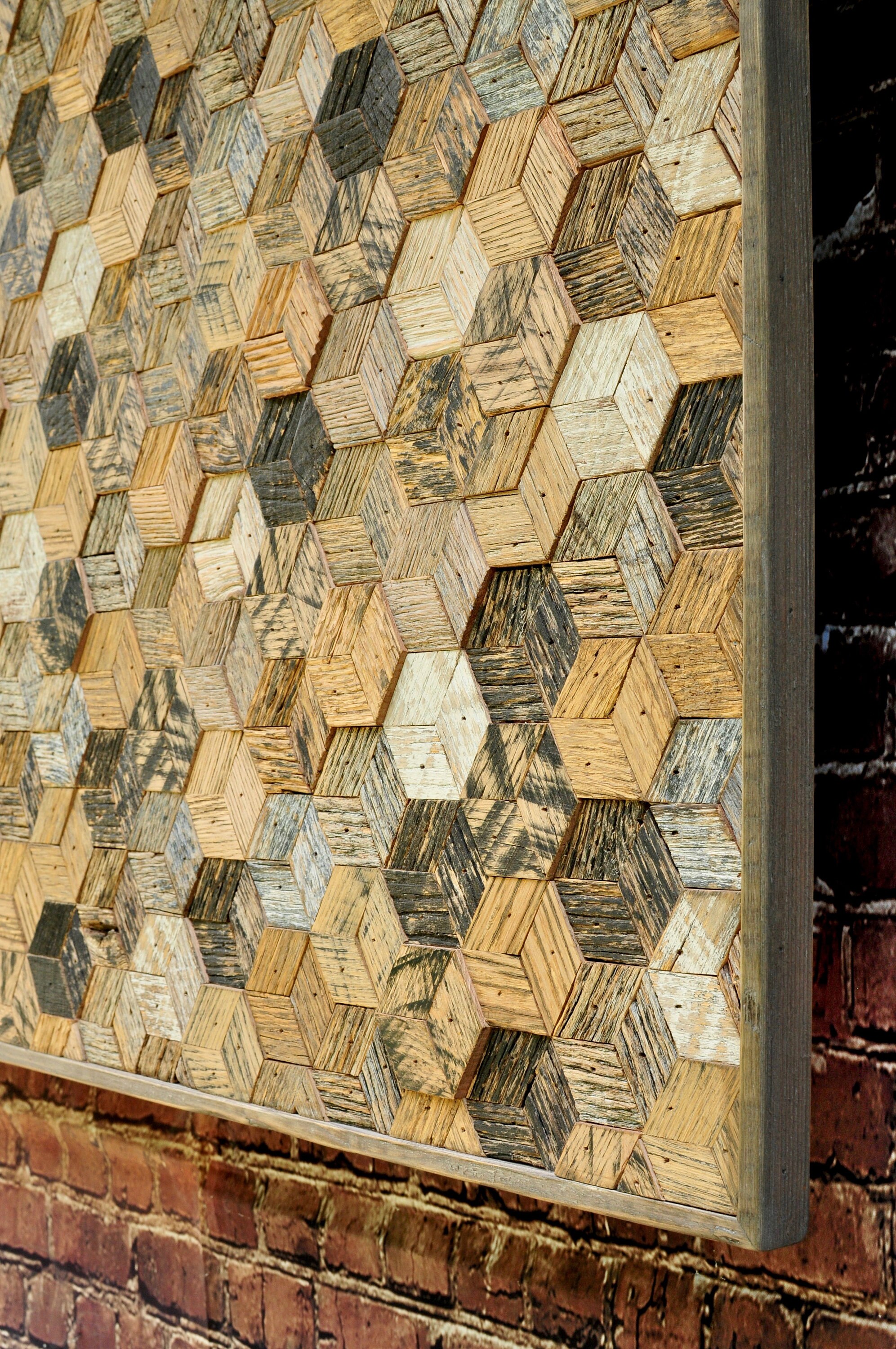 Rectangular Hexagon Geometric Wall Art - Etsy